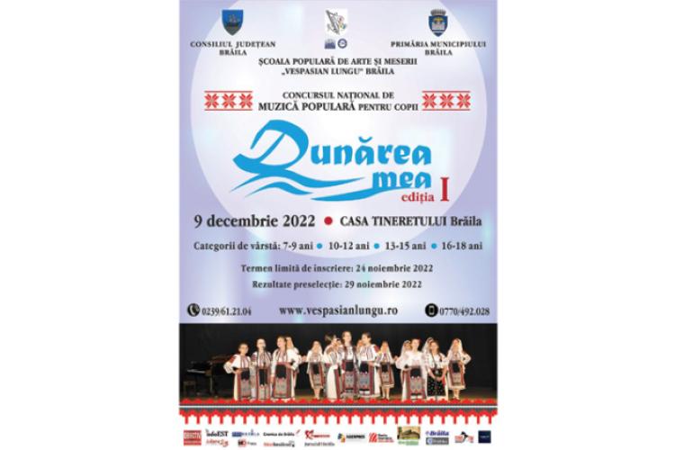 Concurs Național de Muzică Populară pentru Copii „Dunărea mea” | Obiectiv Vocea Brailei